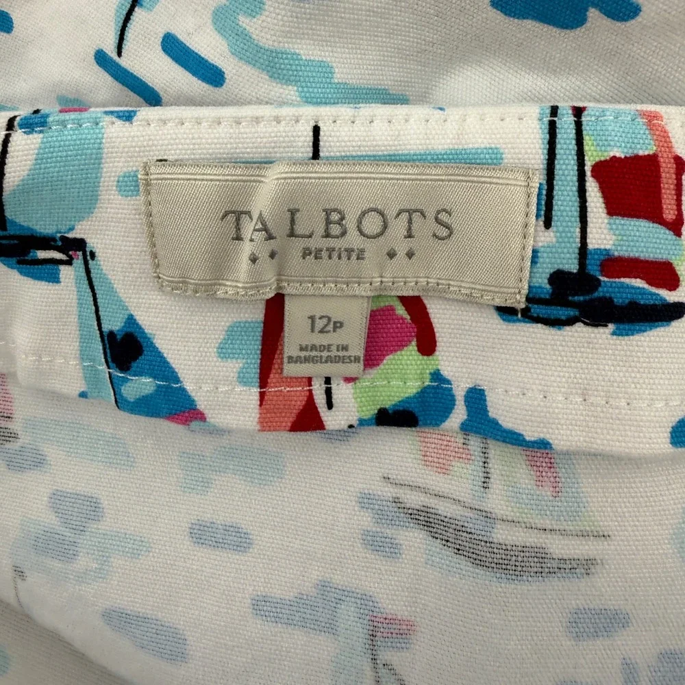 Talbots | Skirts | Talbots Petite Womens 2p Sailboat Print Pencil Skirt ...